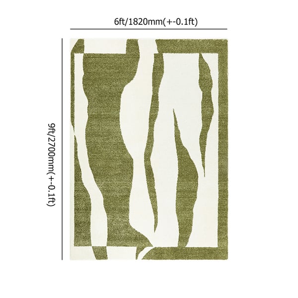 10' x 13' Rectangular Contemporary Multipurpose Moss Green Area Rug-Homary
