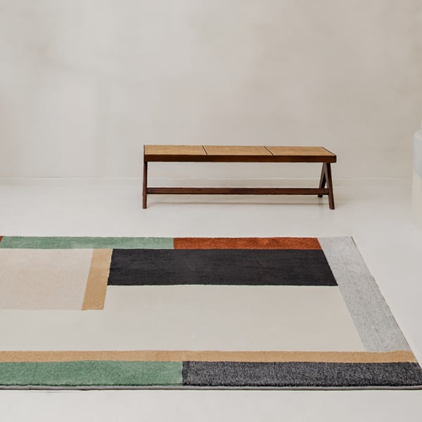 6' x 9' Rectangular Geomatric Contemporary Multipurpose Beige Area Rug ...