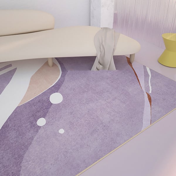 2650mm x 3650mm Multipurpose Rectangular Contemporary Purple Area Rug ...