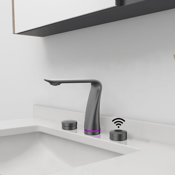 Widespread Touchless Electronic Automatic Sensor Bathroom Sink Faucet ...