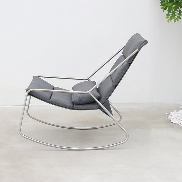 Patio Rocking Chair with Stainless Steel Frame | Homary