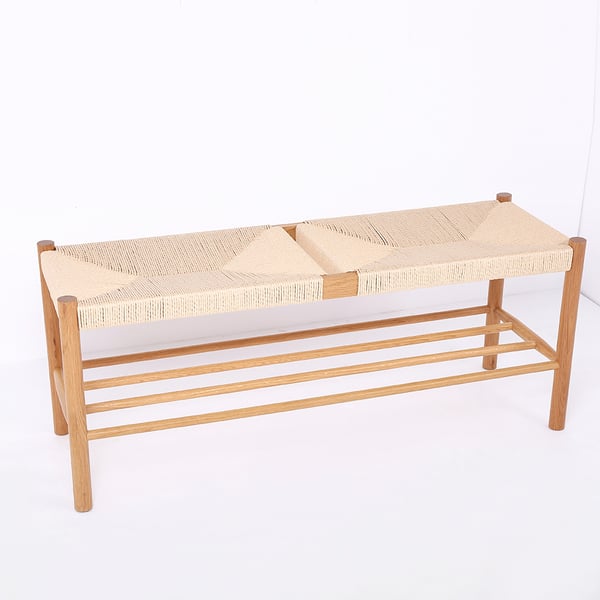 Free Shipping on Japandi Natural Dining Room Bench Rattan Bench with ...