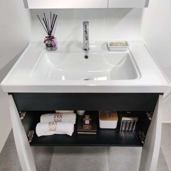 Minimalist Bathroom Vanity with Cabinet & Top Including Integrated ...