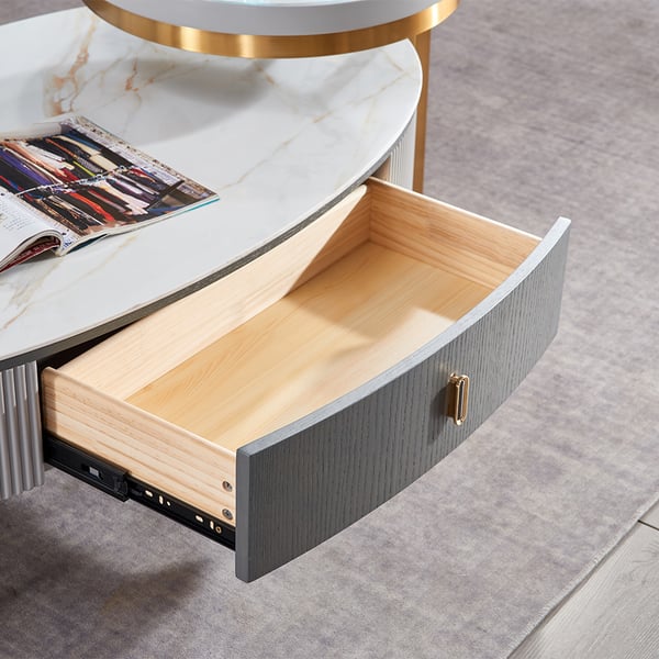 Modern Geometry Set Coffee Table & TV Console & Side Cabinet Set of 3 ...