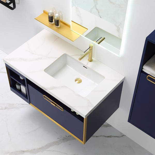 Modern Floating Bathroom Vanity with Undermount Basin Bathroom Cabinet ...