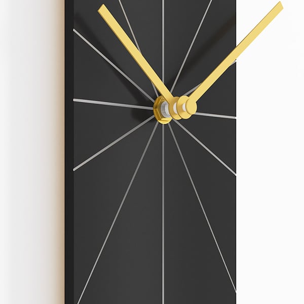Minimalist Creativity Modern Geometry Wooden Wall Clock with Slim ...