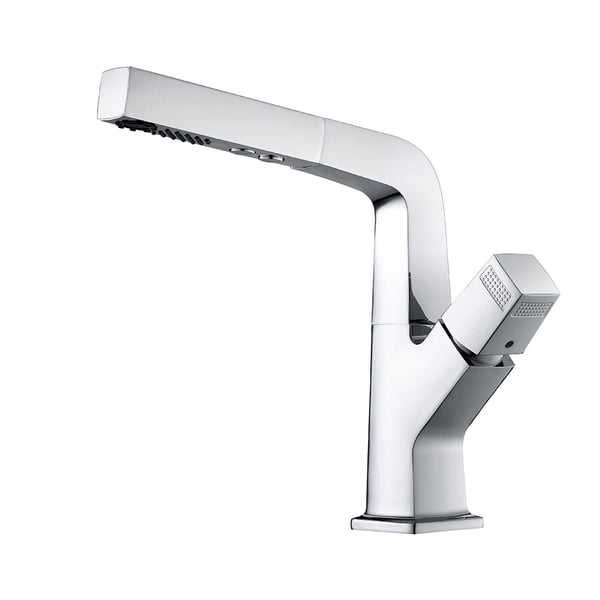 Chrome Modern Monobloc Single Handle Bathroom Basin Tap Dual Function ...