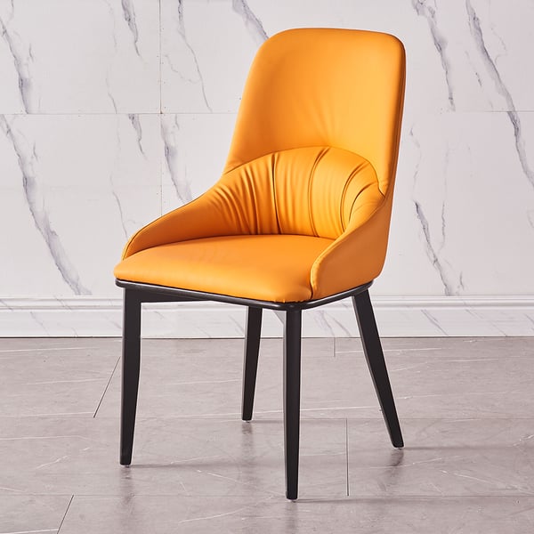 Modern Upholstered Orange Dining Chair Set of 2 | Homary UK