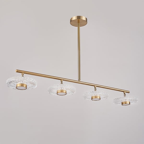 Micle Modern Gold Linear LED 4-Light Kitchen Island Light for Dining ...