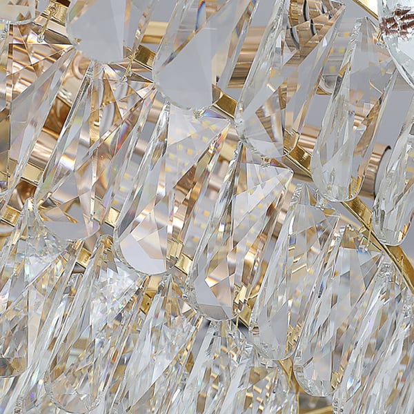 Round Tiered Crystal Chandelier in Light Luxury & Chic Style | Homary