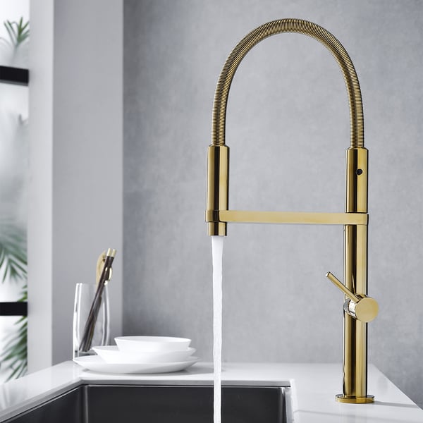 Monobloc High Arc Magnetic Kitchen Mixer Tap Dual-function Spray in ...