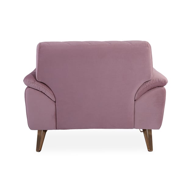 Modern Pink Accent Chair Leath-aire Armchair with Pillow Top Arms ...