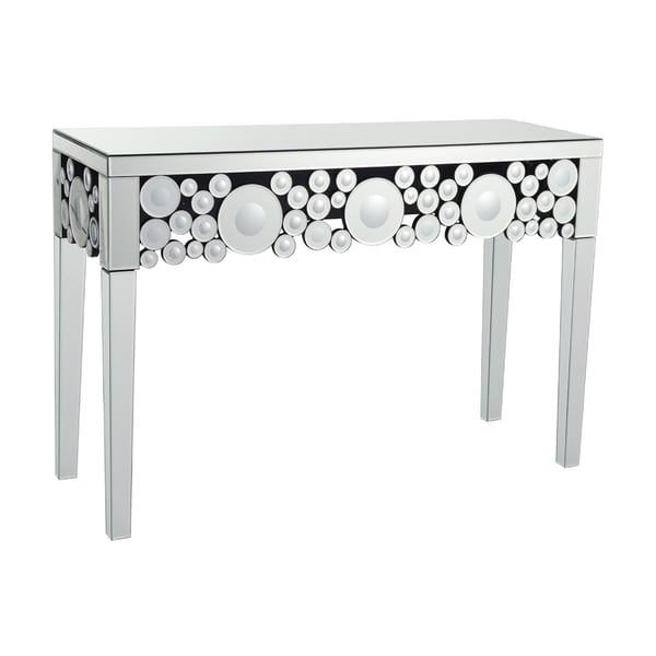 Modern Silver Glass Top Console Table Entryway Table for Living Room ...