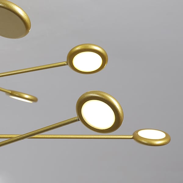 Postmodern Sputnik 12-Light LED Semi-Flush Mount Light in Gold | Homary UK