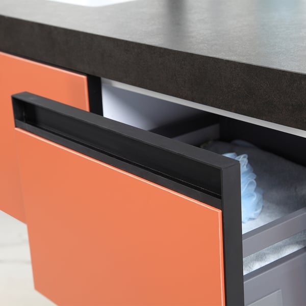 1000mm Floating Bathroom Vanity Top Single Integral Basin with 2 ...