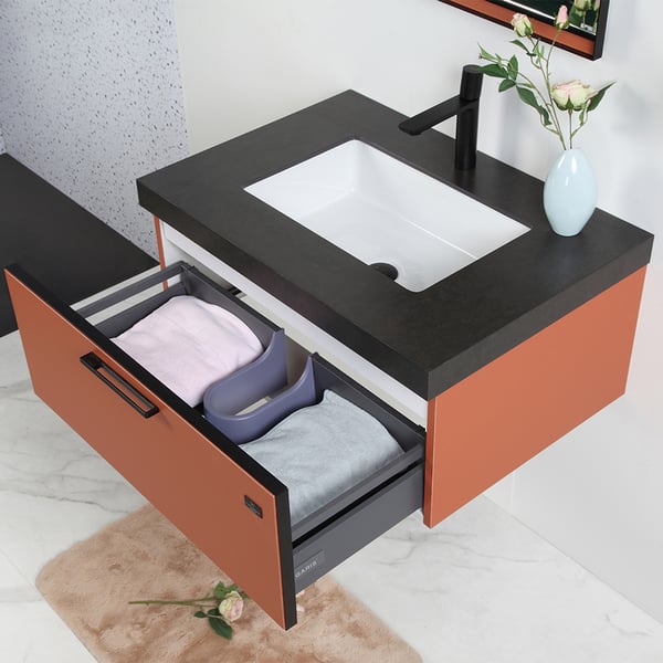 800mm Floating Bathroom Vanity Top Single Integral Basin with One ...