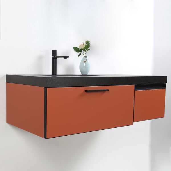 1000mm Floating Bathroom Vanity Top Single Integral Basin with 2 ...