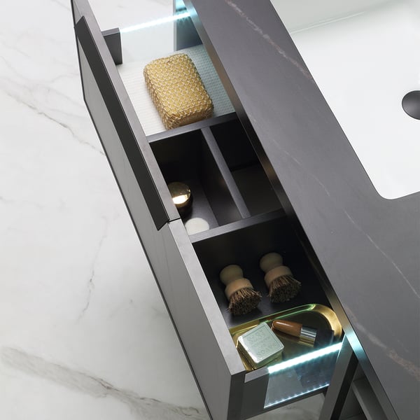 1600mm Floating Double Basin Bathroom Vanity with Top and Basin with ...