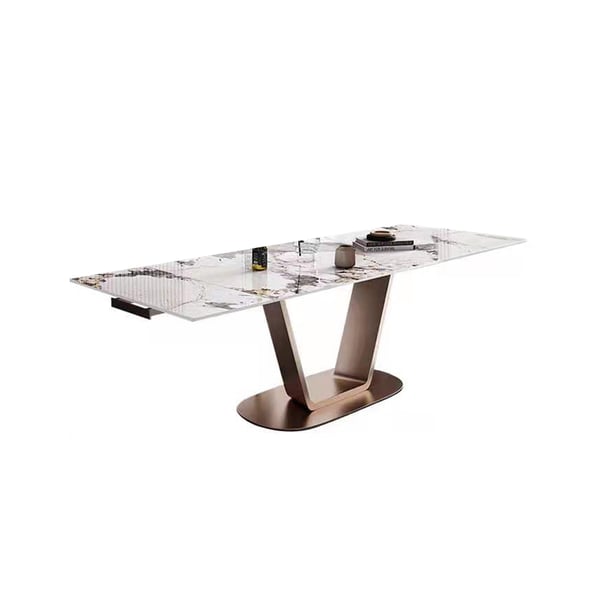 Free Shipping on Rectangle Extendable Dining Table with Sintered Stone ...