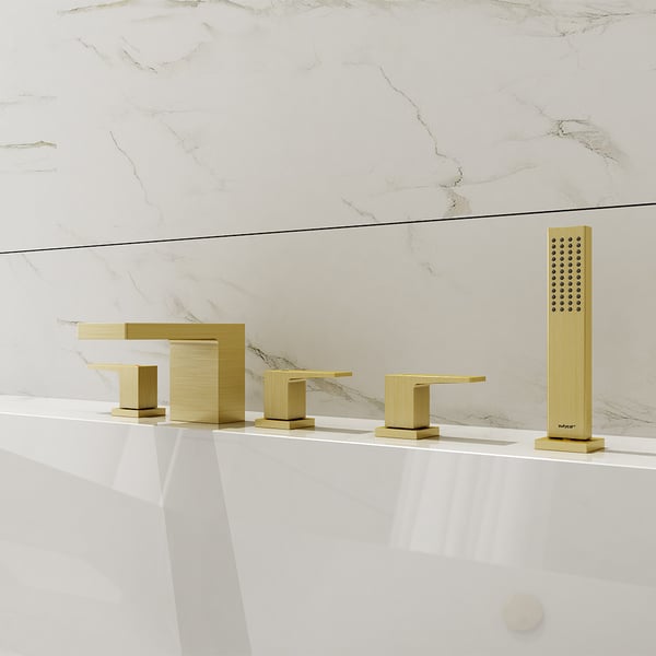 Waterfall Bath Tap Gold