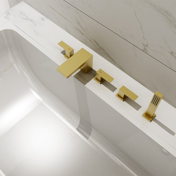 Waterfall Bath Tap Gold