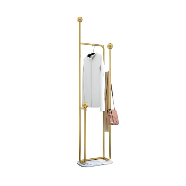 Marble Gold Clothing Rack with Hooks and Hanging | Homary