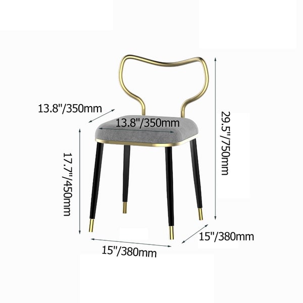 Moderner Stuhl Katze Rückenlehne Make-up Hocker Gold Vanity Hocker ...