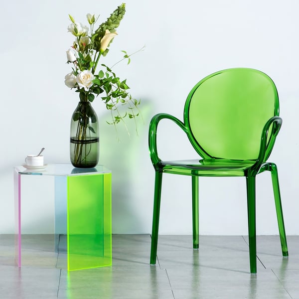 Acrylic End Table Colorful Side Table Modern Accent Table Lucite Side ...