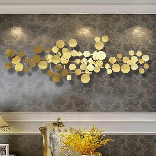 1 Piece Modern Style Geometric Figure Wall Decor Gold Iron Wall Decor ...