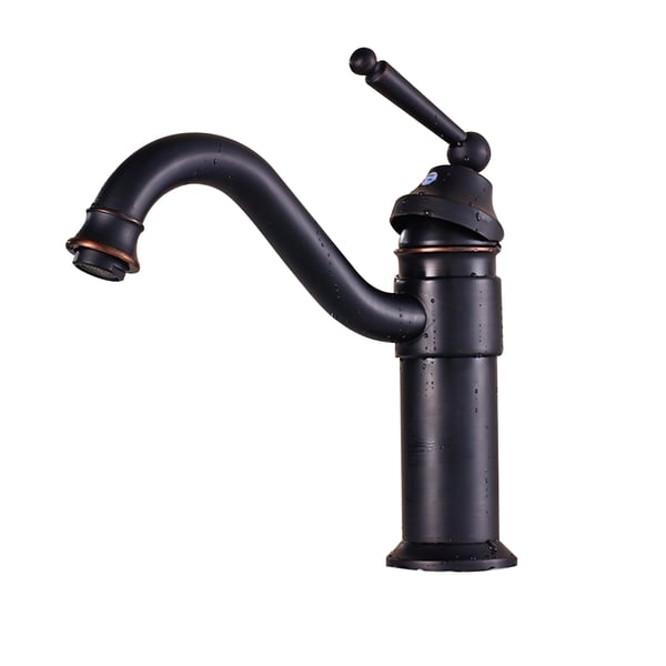 Adena European Style Single Hole Bathroom Sink Faucet in Antique Black ...