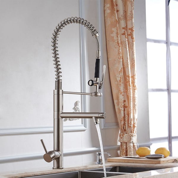 Versatile Pullout Spray Pre-Rinse Single Hole High-Arc Kitchen Faucet ...