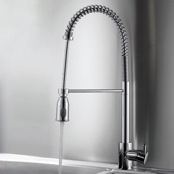Brewst Swing Arm Pull Out Spray Kitchen Faucet In Chrome | Homary
