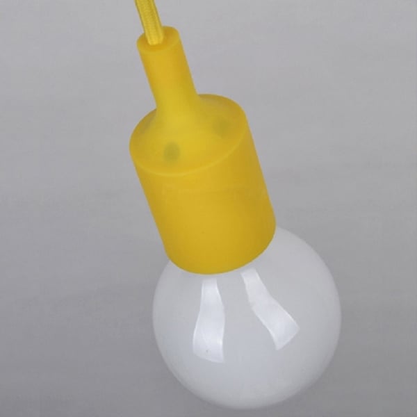 Colorful Silicone Mini Single-Light Pendant Light in Yellow | Homary