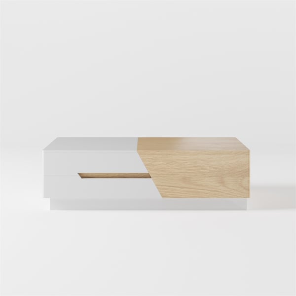 Pinkle 82" Modern Extendable Coffee Table Hidden Storage Sliding Top ...