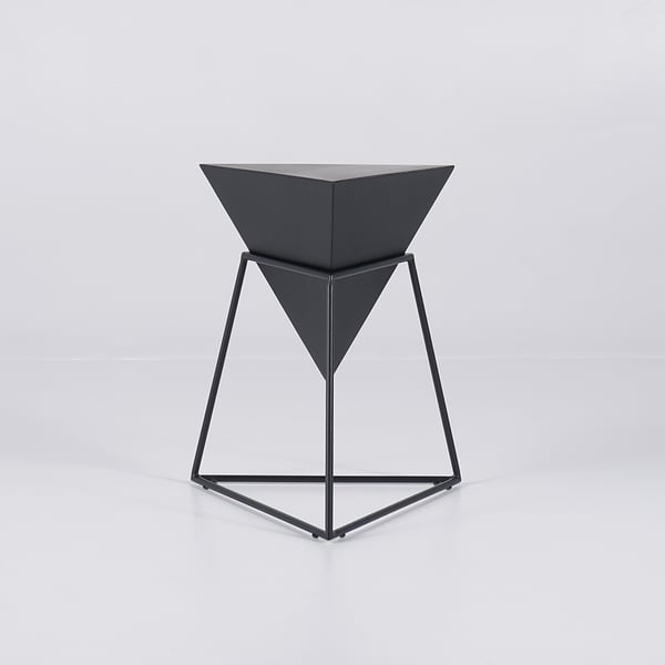 Free Shipping on Modern Black Geometric Wood End Table Accent Side ...