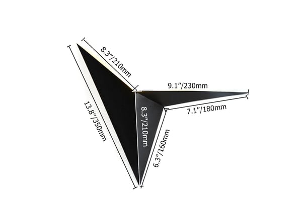Modern Simplistic Black Creative Triangle Metal Shade LED Uplight 1 ...
