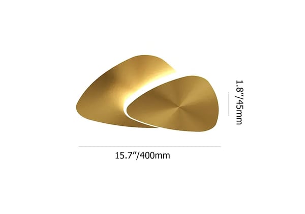 Free Shipping on Modern Gold Brass Flush Mount Light Irregular Shape｜Homary