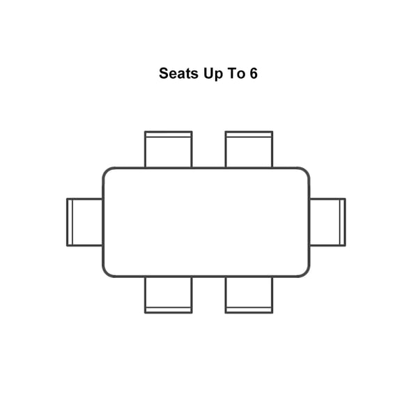 1600mm Contemporary Dining Table for 6 Seaters with Stone Top & Double ...