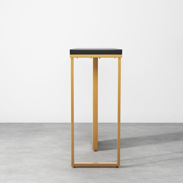 Free Shipping on 1000mm Black Narrow Console Table Modern Rectangle ...