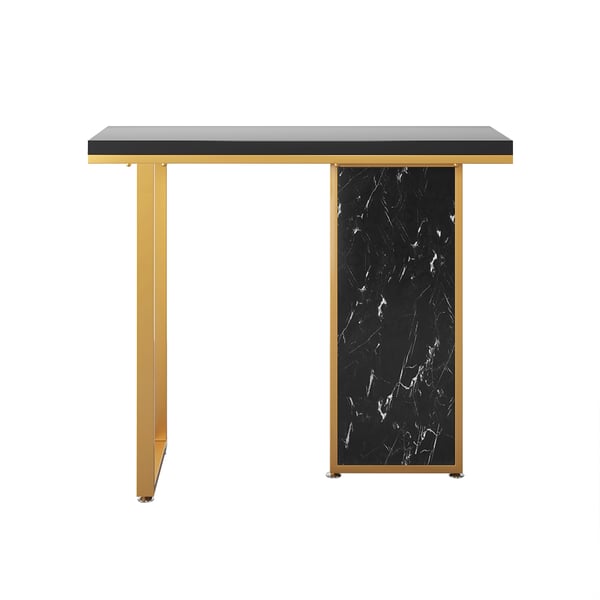 Free Shipping on 1000mm Black Narrow Console Table Modern Rectangle ...