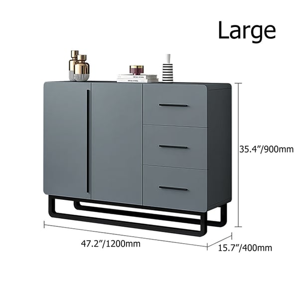 47" Sideboard Nordic Minimalist Buffet with Doors & Drawers ...
