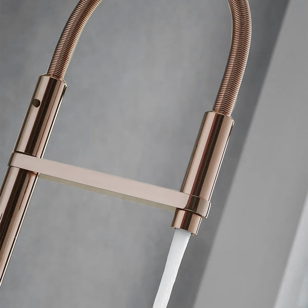 Free Shipping on Rose Gold Monobloc High Arc Magnetic Kitchen Mixer Tap ...