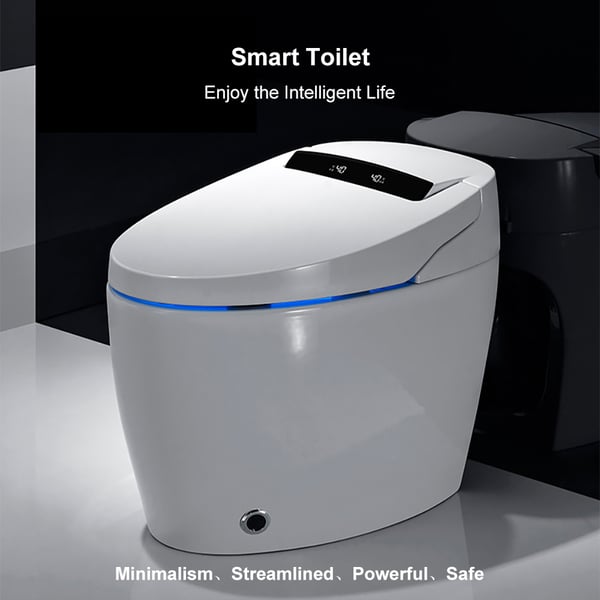 Modern Smart One-Piece Elongated Automatic Toilet & Bidet with Seat ...