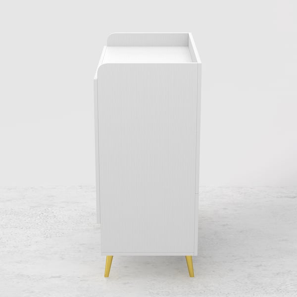 Free Shipping on Yellar Nordic White Shoe Cabinet 5 Shelves Hallway ...