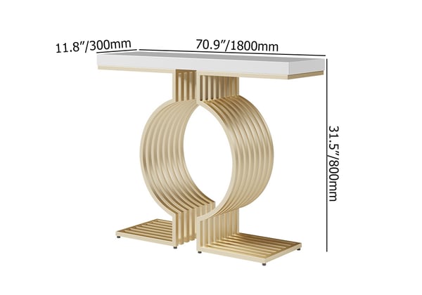 Free Shipping on 1800mm Modern Narrow Console Table with Geometric ...