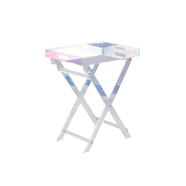 Free Shipping on Modern Acrylic Folding Side Table Clear Square ...