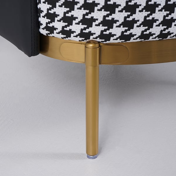 Modern Houndstooth Accent Chair with Linen Upholstery for Living Room ...