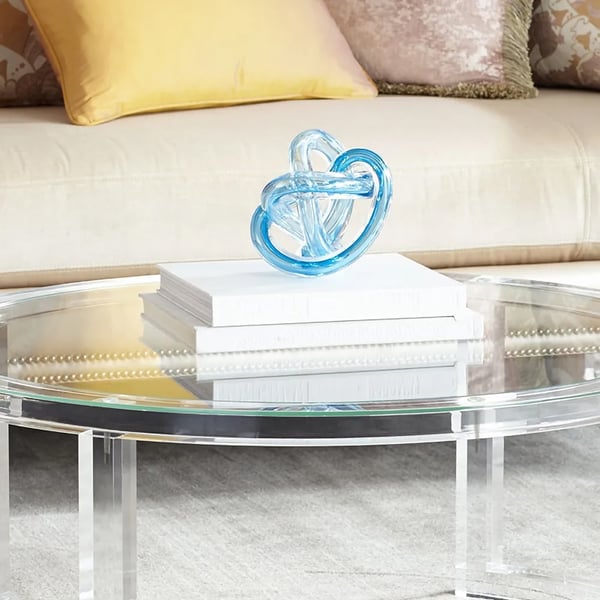 Free Shipping on 31.5" Modern Round Acrylic Coffee Table for Living ...
