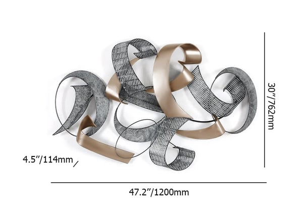 Free Shipping on 1200mm Large Modern 3D Metal Wall Decor Abstract ...