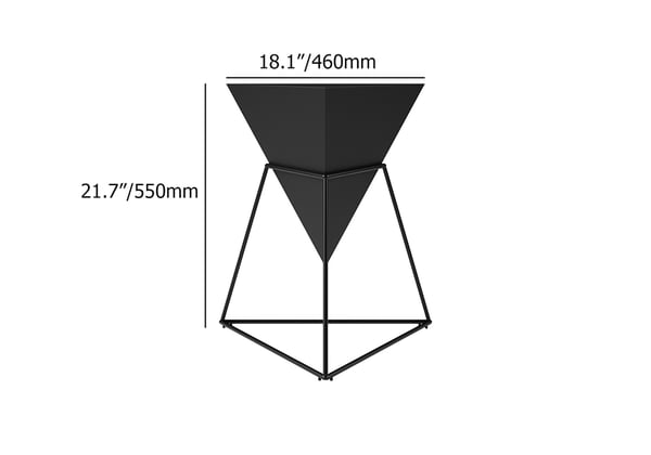 White Geometric End Table Accent Side Table | Homary